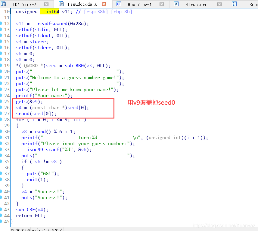 pwn-Xctf刷题 - xcft guess_num[recorded] - 《CTF-pwn-刷题》 - 极客文档